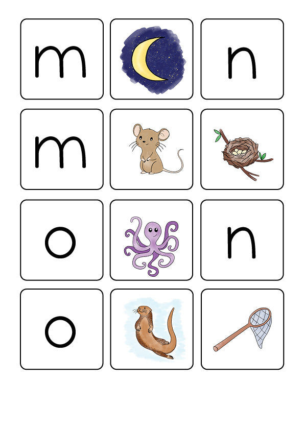 Beginning Sound Memory Matching Game – fetchphonics